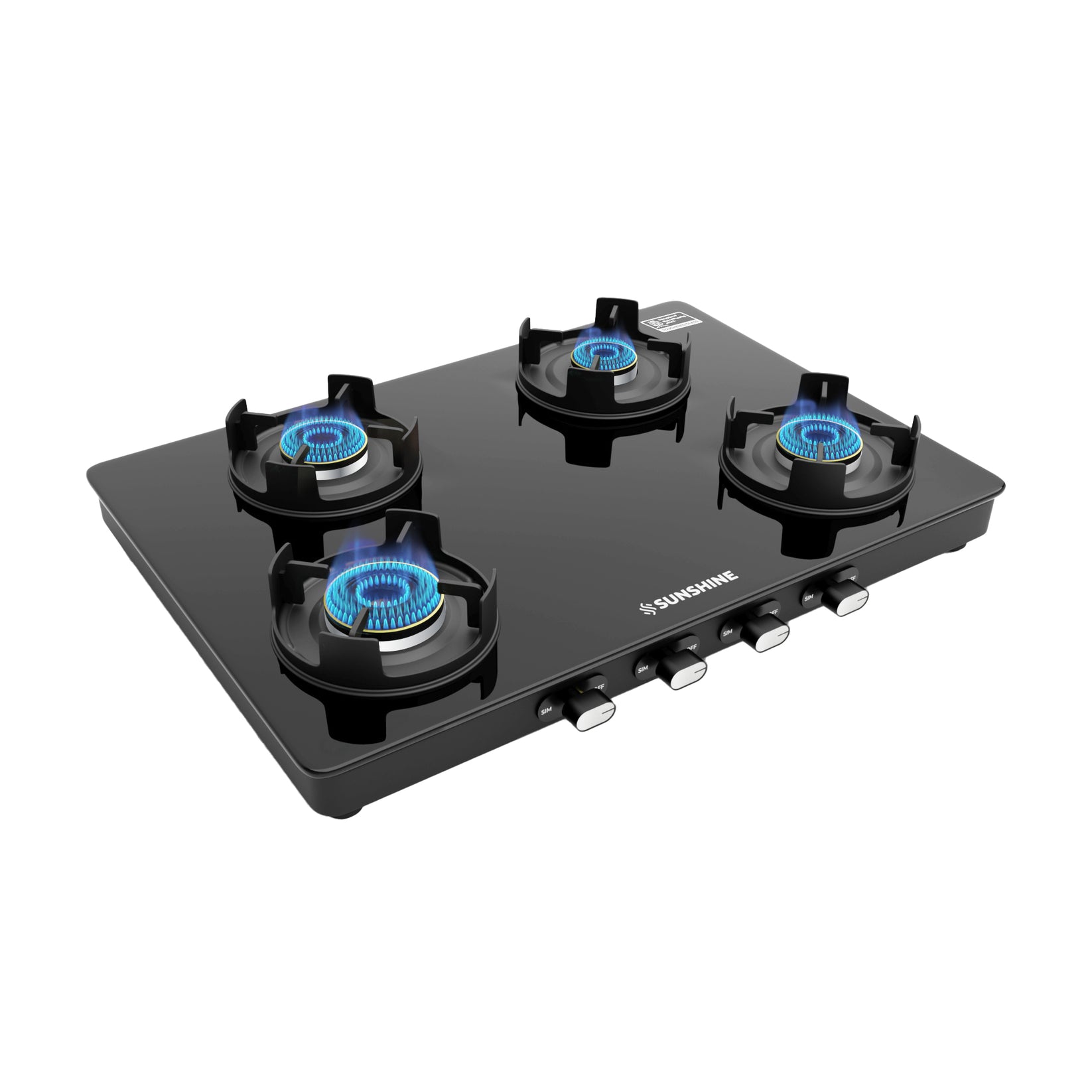 Sunshine Regal Pro Max 4 Burner Gas Stove Toughened Glass Cooktop Manu ...