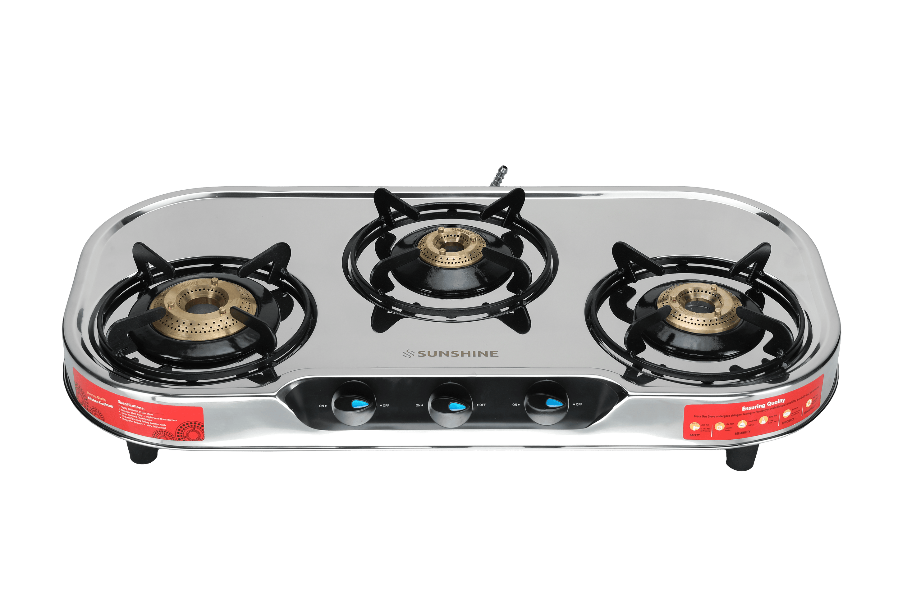 Sunshine Cresta Tri-Cook 3 Burner Gas Stove Manual Ignition – Sunshine ...