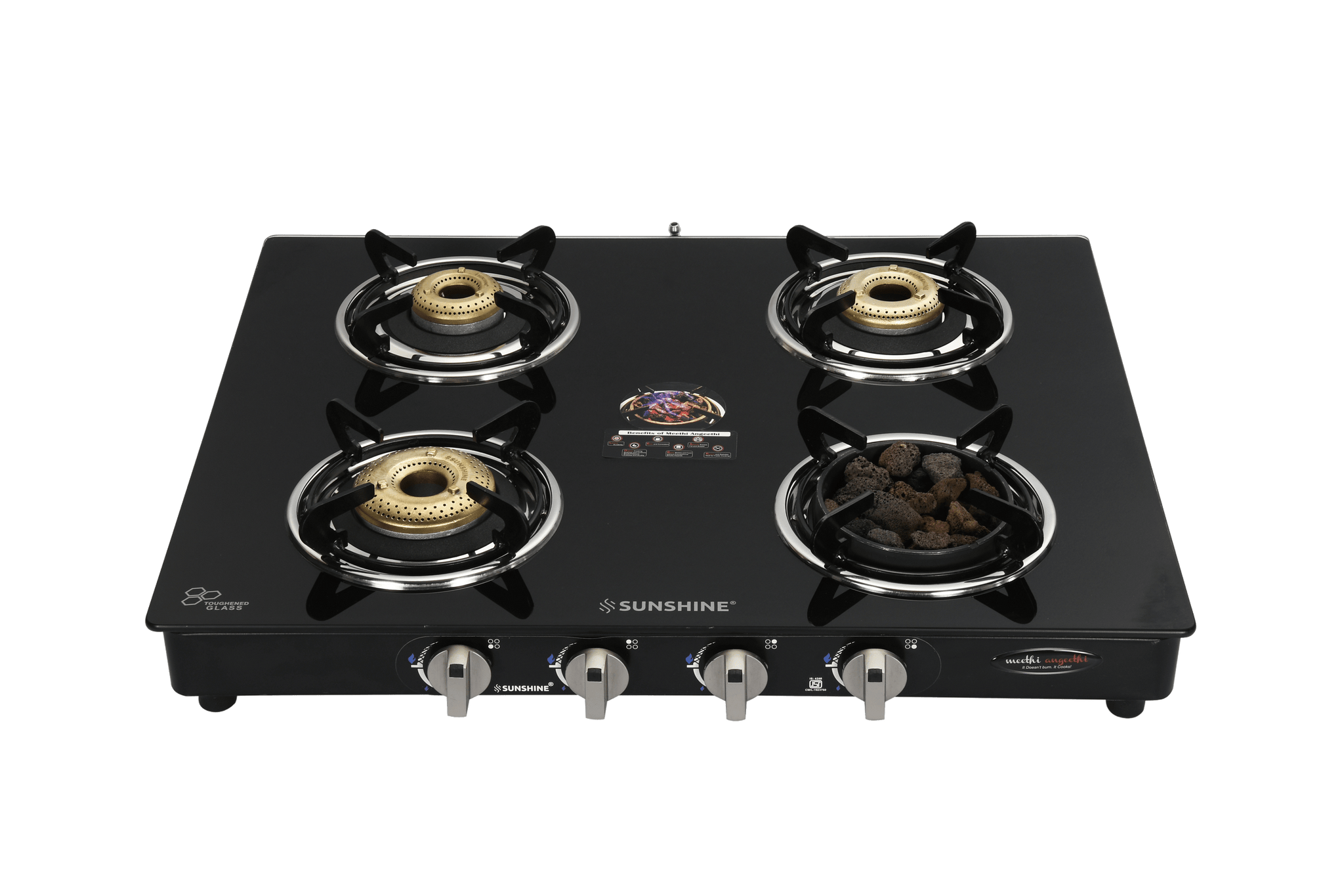 Sunshine Meethi Angeethi Pro 4 Burner Gas Stove Manual Ignition ...